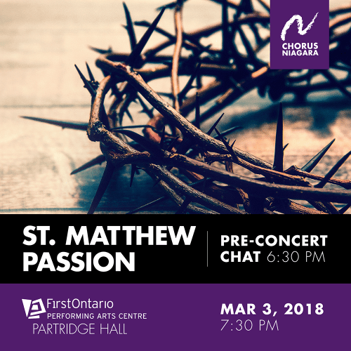 Chorus Niagara Presents Semi-Staged Version Of Bach’s Greatest Choral ...