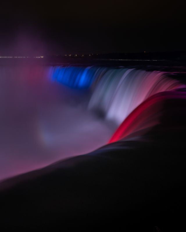 Bills Mafia Illuminates Niagara Falls In Red, Blue And White To Cheer ...
